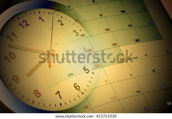 Clock Face Calendar Composite Stock Photo 453721030 | Shutterstock