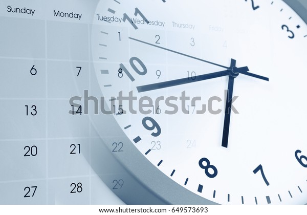 Clock Face Calendar Composite Stock Photo 649573693 | Shutterstock