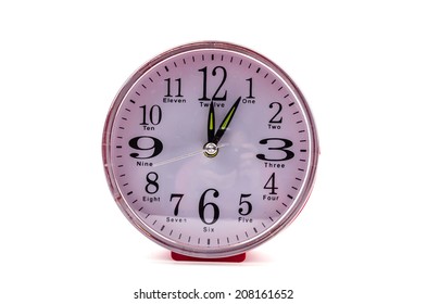 Clock Isolated White Background Stock Photo 208161652 | Shutterstock