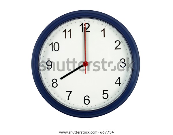 Clock Showing 8 Oclock Stock Photo (Edit Now) 667734