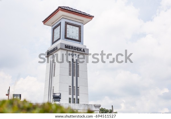 Clock Tower Stated Merdeka 1957 Conjunction Stock Photo 694511527 ...