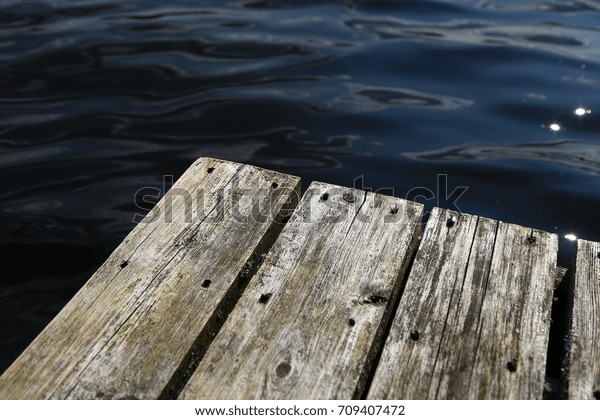 Close Background Texture Dock Weathered Wooden Stock Photo 709407472 ...