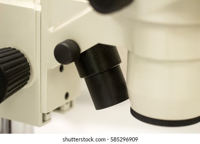 Close Bottom Lighting Stereo Microscope Laboratory Stock Photo ...