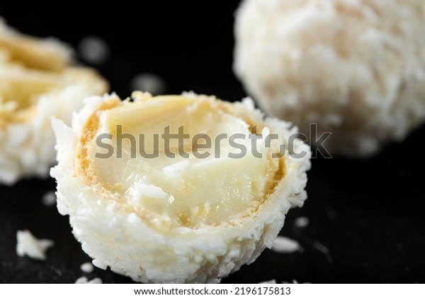 Close Broken Candy Filled White Chocolate Stock Photo 2196175813 ...