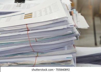 Documents On Desk Stack High Waiting Stock Photo 495831217 | Shutterstock
