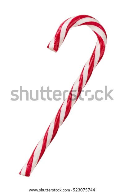 Close Candy Cane Isolated On White Stock Photo 523075744 | Shutterstock
