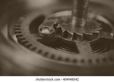 Close Cogs Inside Clock Black White Stock Photo 404948542 | Shutterstock