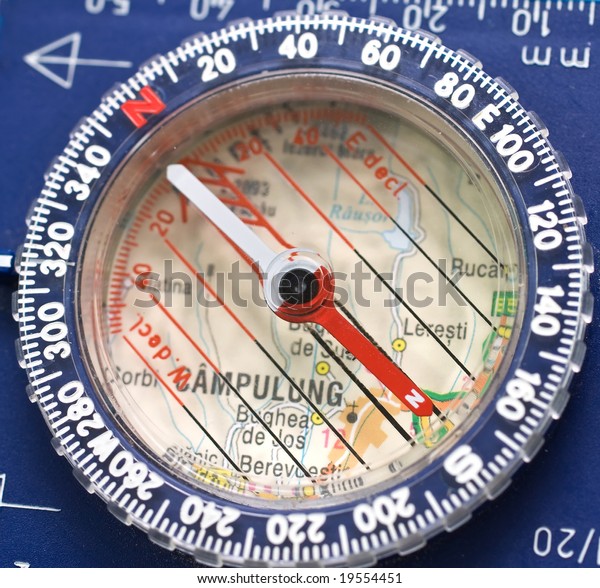 Close Compass On Map Romania Stock Photo 19554451 | Shutterstock