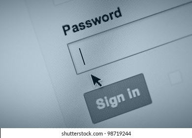 Close Computer Generated Screen Showing Password Stock Photo 98719244 ...