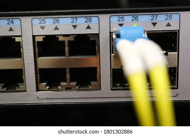 Close Computer Network Fiber Optic Cable Stock Photo 1801302886 ...
