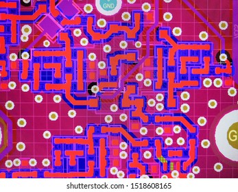 Close Computer Screen View Pcb Design Stock Photo 1518608165 | Shutterstock