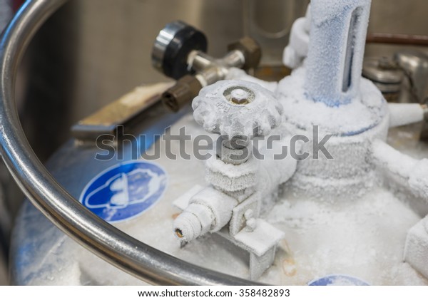Close Container Liquid Helium Stock Photo (Edit Now) 358482893