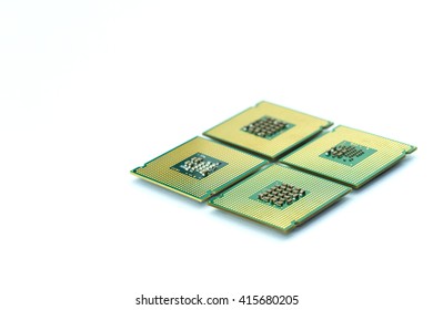 Close Cpu Microchip Stack On Isolated Stock Photo 415680205 | Shutterstock