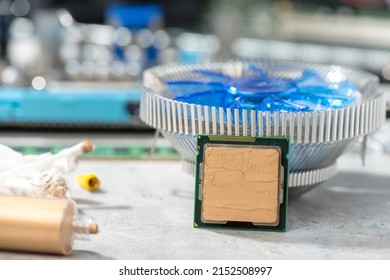 Close Cpu Thermal Paste Applied Thermal Stock Photo 2152508997 ...