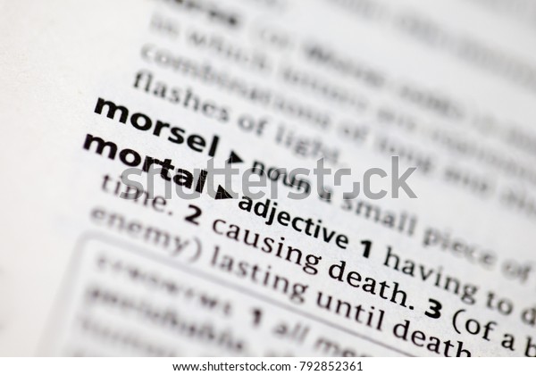 Close Dictionary Definition Mortal Stock Photo 792852361 | Shutterstock