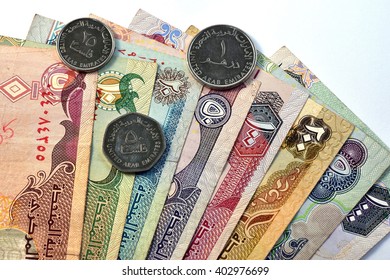 Close Different Dirhams Currency Note Coins Stock Photo 402976699 ...