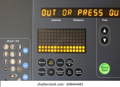 Close Digital Display Screen Control Exercise Stock Photo 608464481 ...