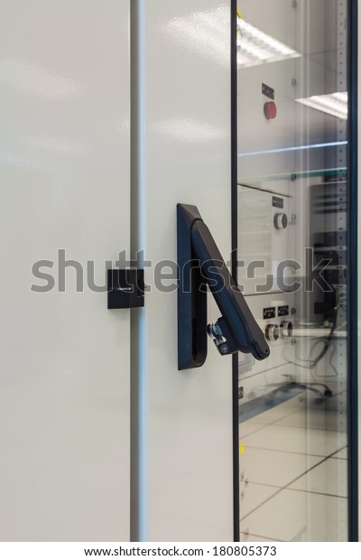 Close Electrical Panel Door Latch Handle Stock Photo (Edit Now) 180805373