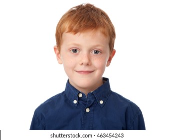 Close Face Smiling Ginger Boy Isolated Stock Photo 463454243 | Shutterstock