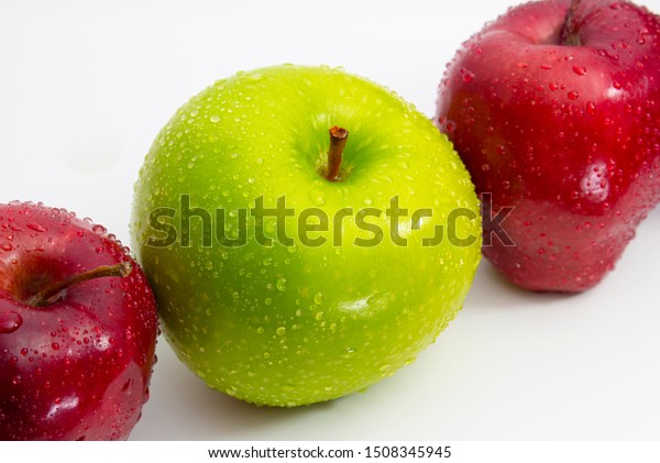 Close Fresh Green Apple Between Two Stock Photo 1508345945 | Shutterstock