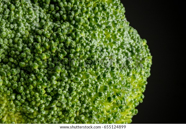Close Green Broccoli Texture Vegetable Marco Stock Photo 655124899 ...