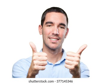 Close Guy Thumbs Stock Photo 377145346 | Shutterstock