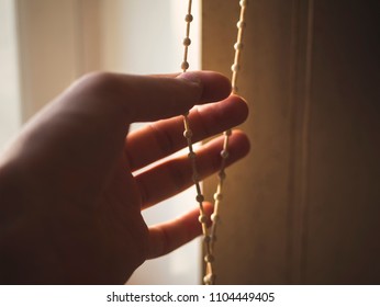 41 Close up hand open window black out in the morning Images, Stock ...