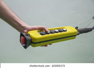 Close Hand Worker Push Button Overhead Stock Photo 653505172 | Shutterstock