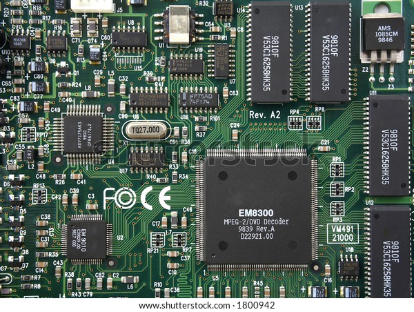 Close Integrated Circuits Board Stock Photo (Edit Now) 1800942