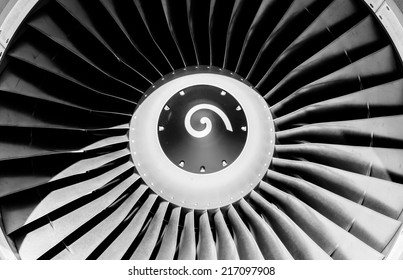 Close Jet Engine Front View Stock Photo (Edit Now) 217097908