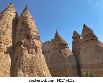 Close Landscape Triangular Rock Formations Against Stock Photo ...