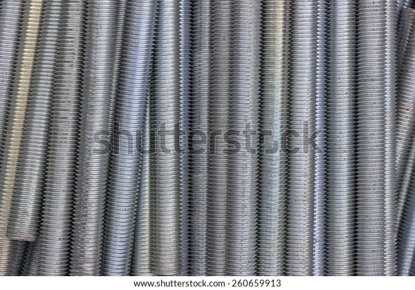 Close Long Screw Thread Background Stock Photo (Edit Now) 260659913