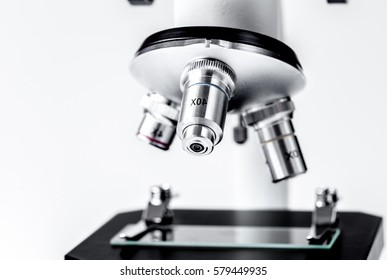 Close Macro Microscope On White Background Stock Photo 579449935 ...