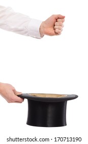 Close Magicians Hands Pulling Something Out Stock Photo 170713190 ...