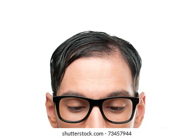 Close Nerd Face Looking Down Behind Stock Photo 73457944 | Shutterstock