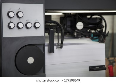 Close Offset Printing Machine During Production Stock Photo 177598649 ...