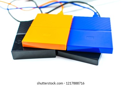 Close Orange External Hard Disk Drive Stock Photo 1217888716 | Shutterstock
