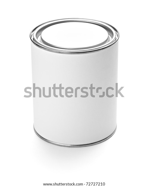 Close Paint Container Brush On White Stock Photo 72727210 | Shutterstock