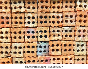 Close Pattern Perforated Brick Background Beautiful Stock Photo ...