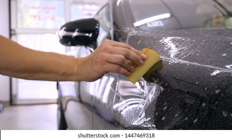 Close Ppf Installation Process On Front Stock Photo 1447469318 ...