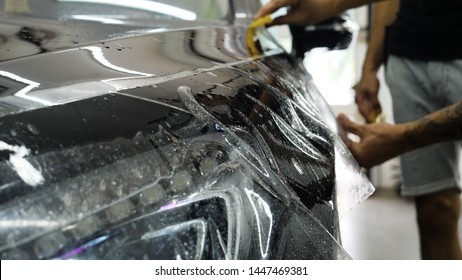 Close Ppf Installation Process On Front Stock Photo 1447469381 ...
