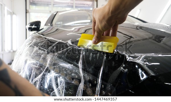 Close Ppf Installation Process On Front Stock Photo (Edit Now) 1447469357