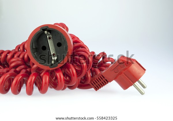 Close Red Electric Plug On White Stock Photo 558423325 | Shutterstock