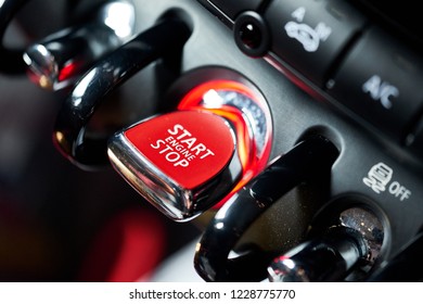 Close Red Push Start Button Background Stock Photo (Edit Now) 1228775767