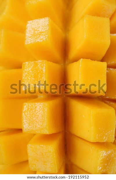 Close Ripe Mango Cube Cut Stock Photo 192115952 | Shutterstock