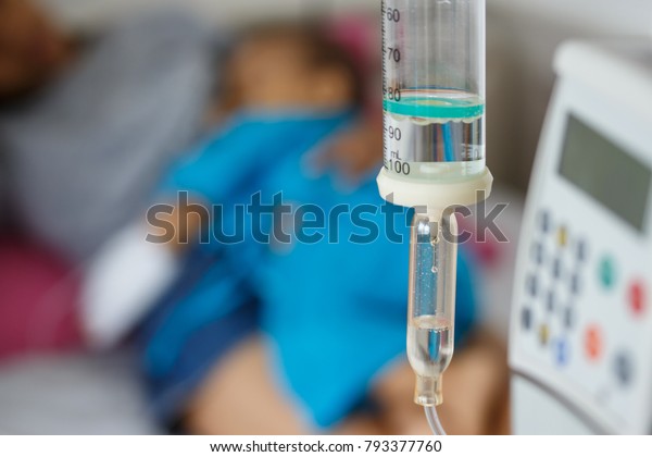 Close Saline Solution Drip Infusion Pump Stock Photo (Edit Now) 793377760