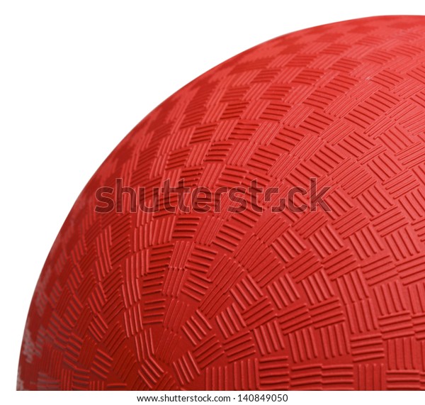 Close Section Red Dodge Ball Isolated Stock Photo (Edit Now) 140849050