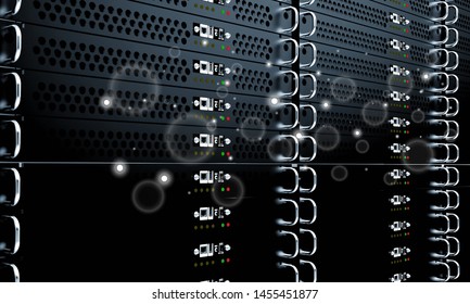 Close Server Rack Cluster Data Center Stock Photo 1455451877 | Shutterstock