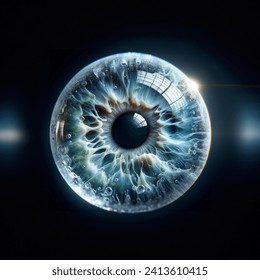 Close Sharpest Image Eye Ball Ice AI-generated image 2410613137 ...