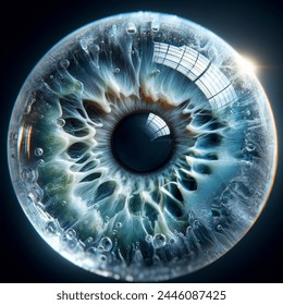Close Sharpest Image Eye Ball Ice AI-generated image 2410613137 ...